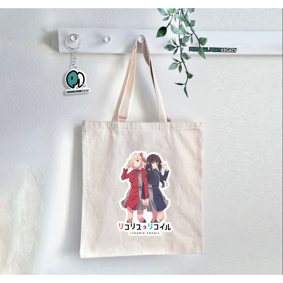 (Ready Stock) Anime Lycoris Recoil Canvas Tote Bags Tuition Students ...