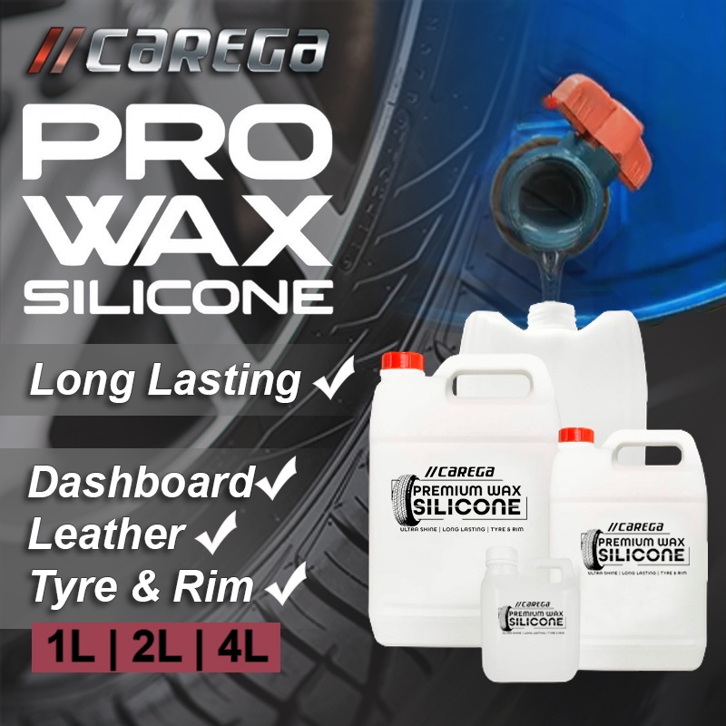 CAREGA Silicone Wax Tyre & Rim 1 Unit =1L Pro Wax Silicon Wax Silicone ...