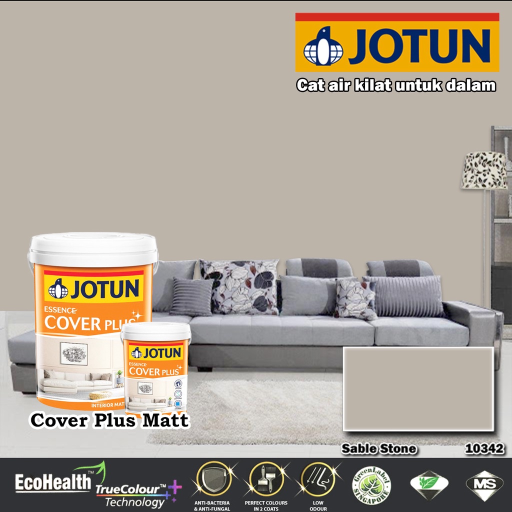 JOTUN ESSENCE COVER PLUS INTERIOR MATT 1 Liter Space 10678 / Sand 1140 ...