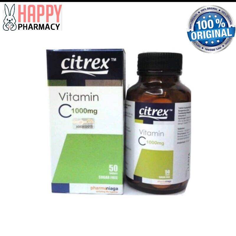🔥ORIGINAL🔥 CITREX VITAMIN C 1000MG SUGAR FREE 50'S [EXP:5/25] ORANGE ...