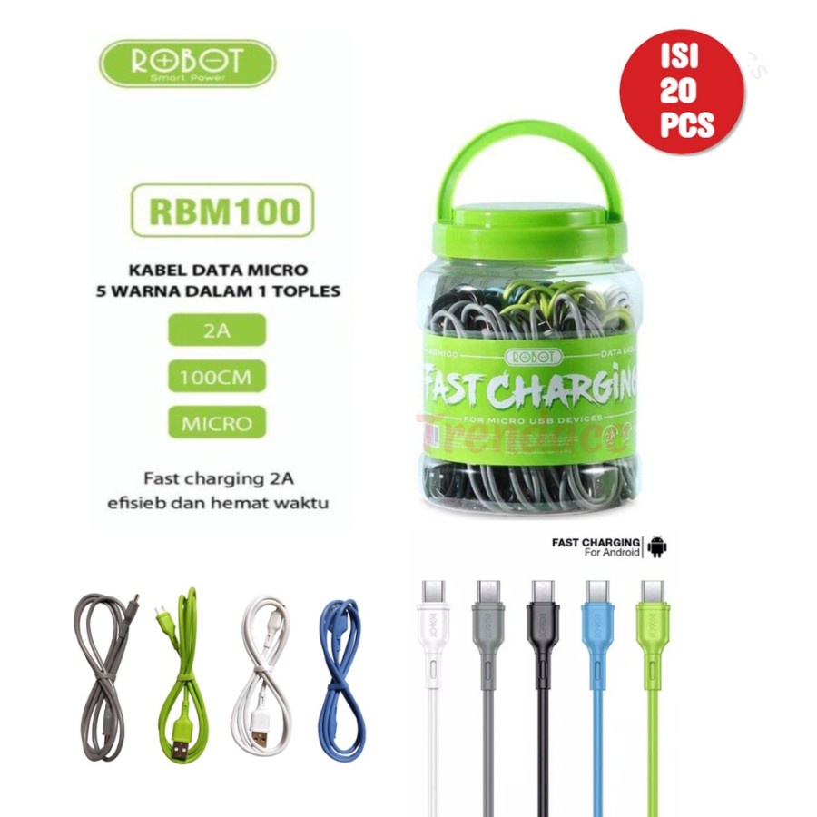 Robot Data Cable RBM100/RBM100S Micro USB 1 Meter (1 Jar 20pcs ... Robot Data Cable RBM100/RBM100S Micro USB 1 Meter (1 Jar 20pcs ...