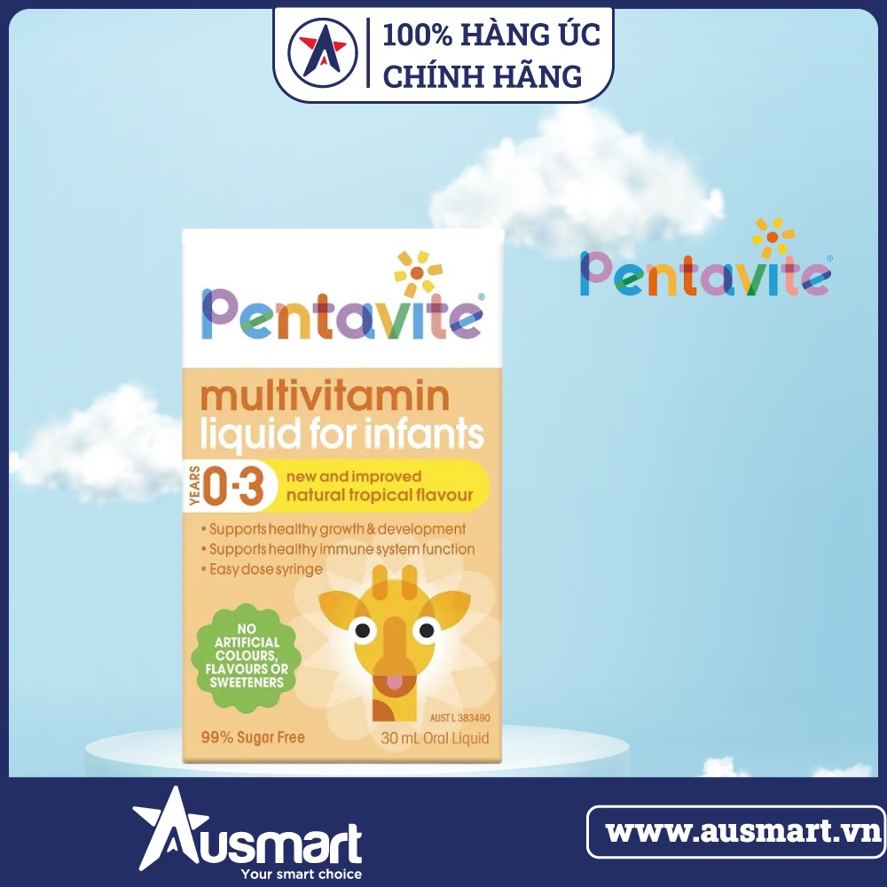 Multivitamin for children from 0 to 3 years old Pentavite Infant Liquid ...