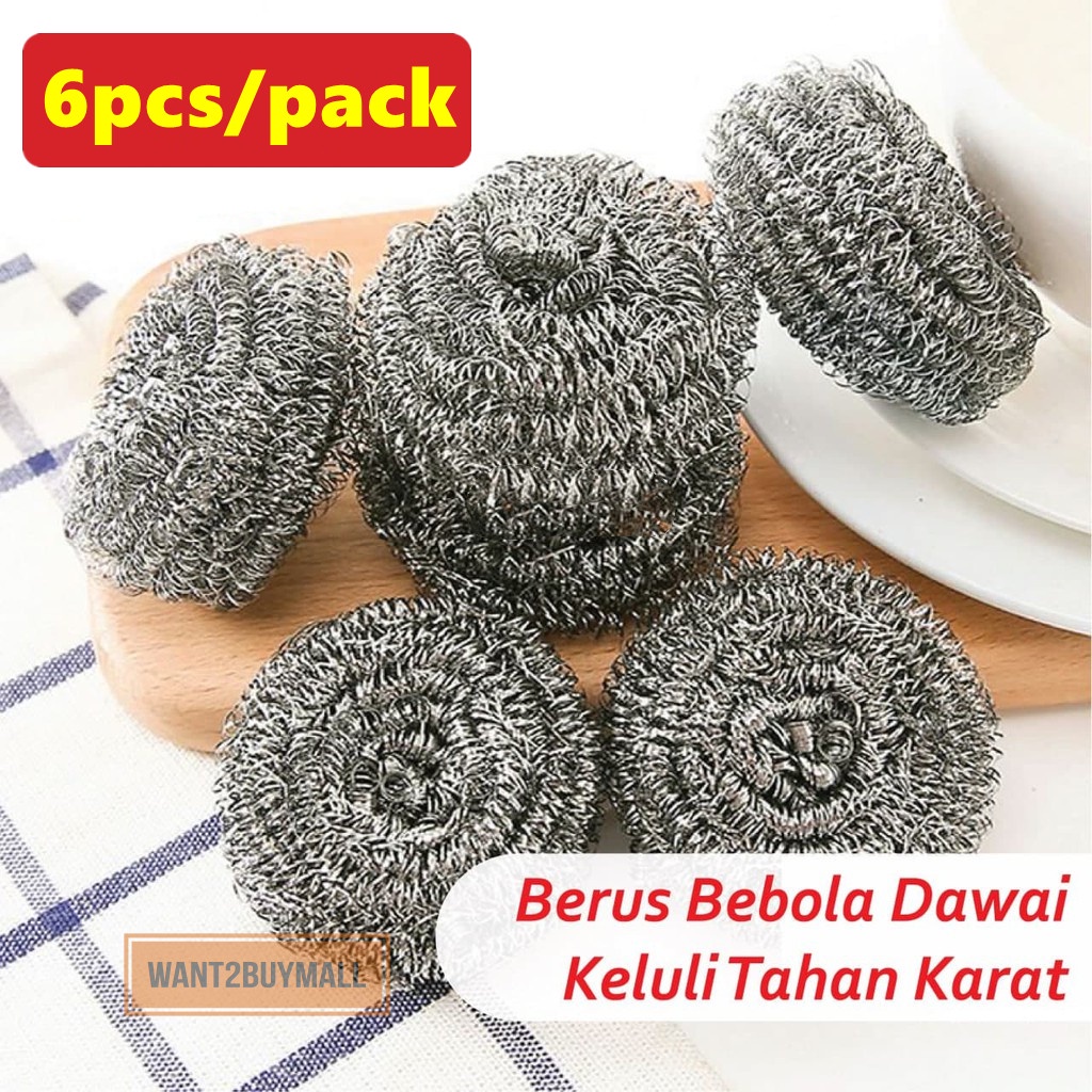 Berus Basuh Pinggan Bebola Dawai Keluli Tahan Karat | Stainless Steel ...