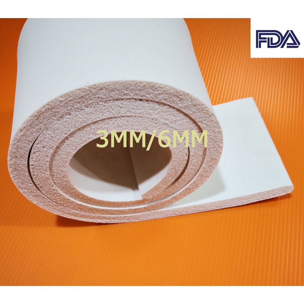 3mm/6mm Maxx-Seal White Silicone Sponge Rubber Sheet Food Grade Closed ...