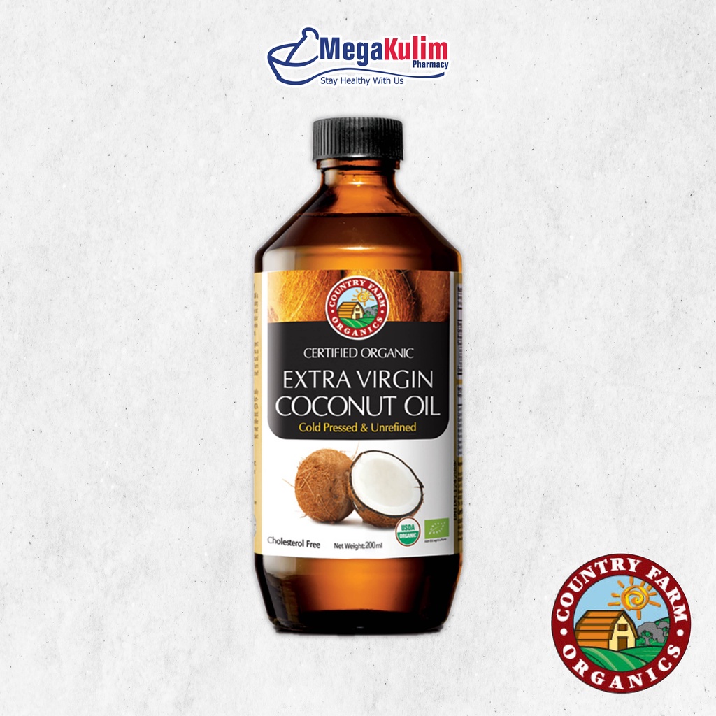 Country Farm Organics Organic Extra Virgin Coconut Oil 250mL | Shopee Malaysia
