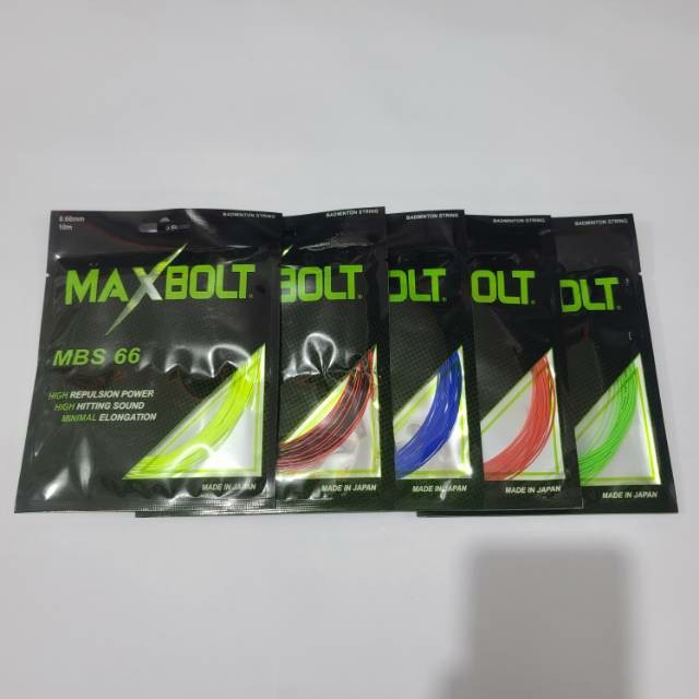 Maxbolt MBS 66 - 0.66mm HIGH repulsion POWER RACKET BADMINTON STRINGS ...