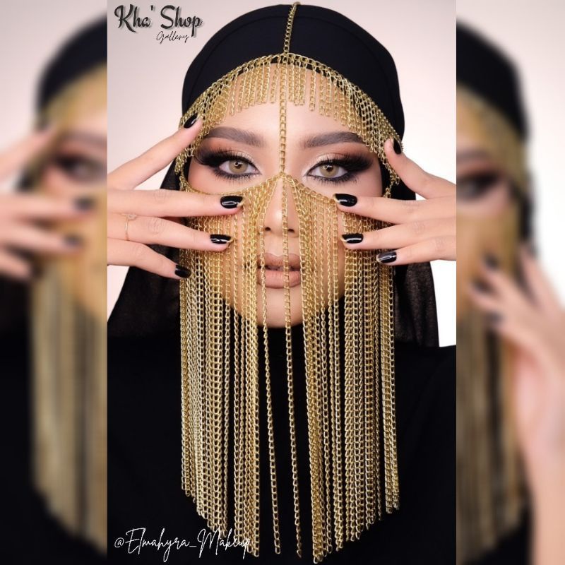 Cleopatra Chain Veil (arabian Accessories) headpeace Arabic Chain Veil ...
