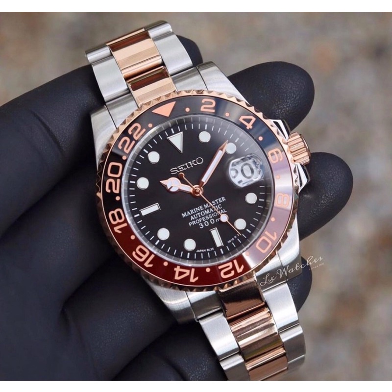 SEIKO MOD Rootbeer Seiko modify Marine Master Seiko modified seiko rose ...