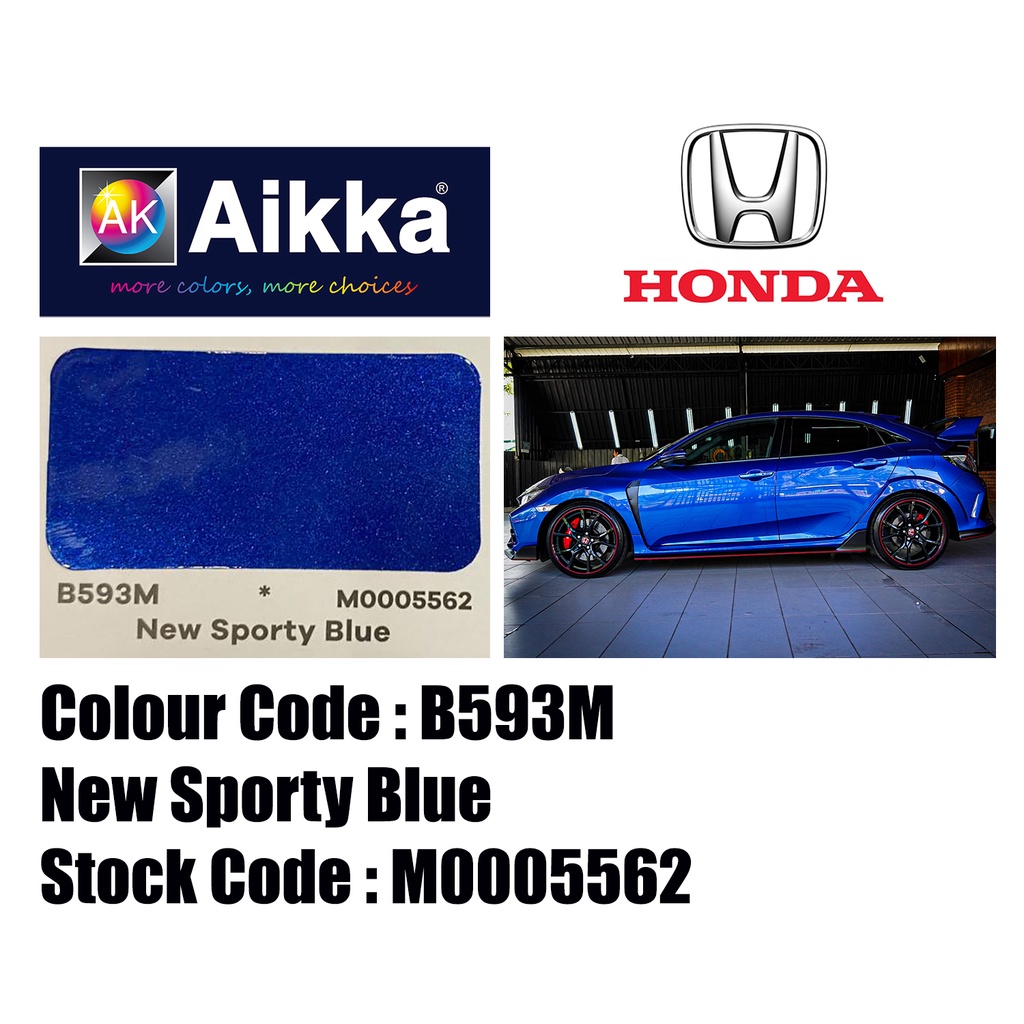 AIKKA AUTOMOTIVE PAINT/ HONDA B593M* PEARL/ NEW SPORTY BLUE / TOUCH UP ...