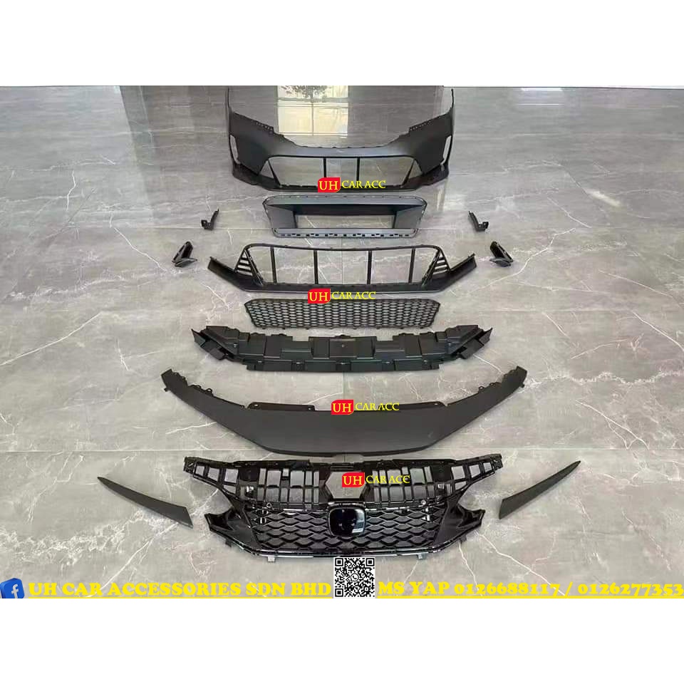HONDA CIVIC FE 2022 2023 TYPE R FRONT BUMPER GRILL GRILLE BODYKIT | Shopee Malaysia