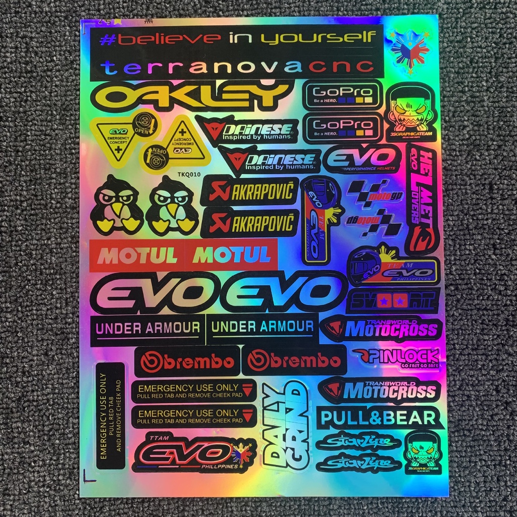 🇲🇾READY 🇲🇾STOCK Laser waterproof motorcycle racing stiker Vinyl ...