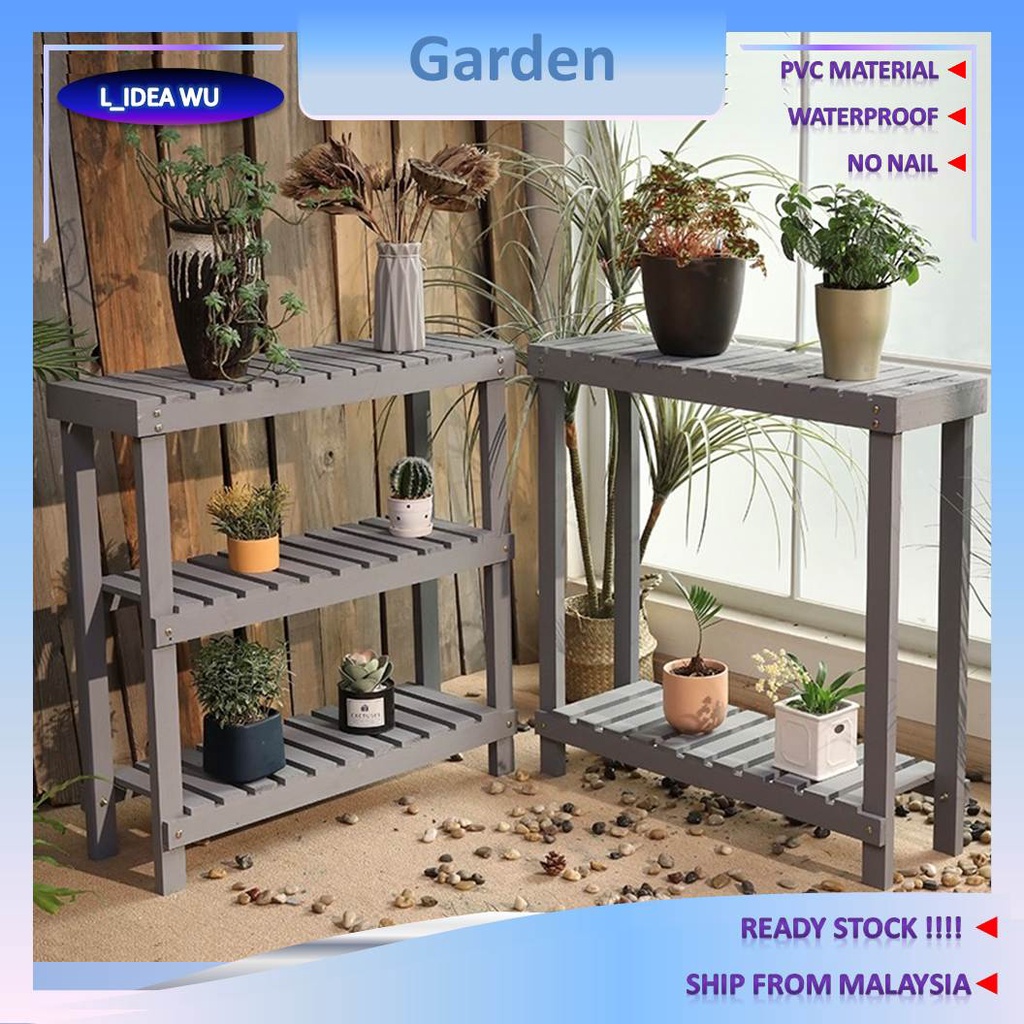 Waterproof Outdoor 2,3 layer Flower Pot Rack Balcony Decoration Rak ...