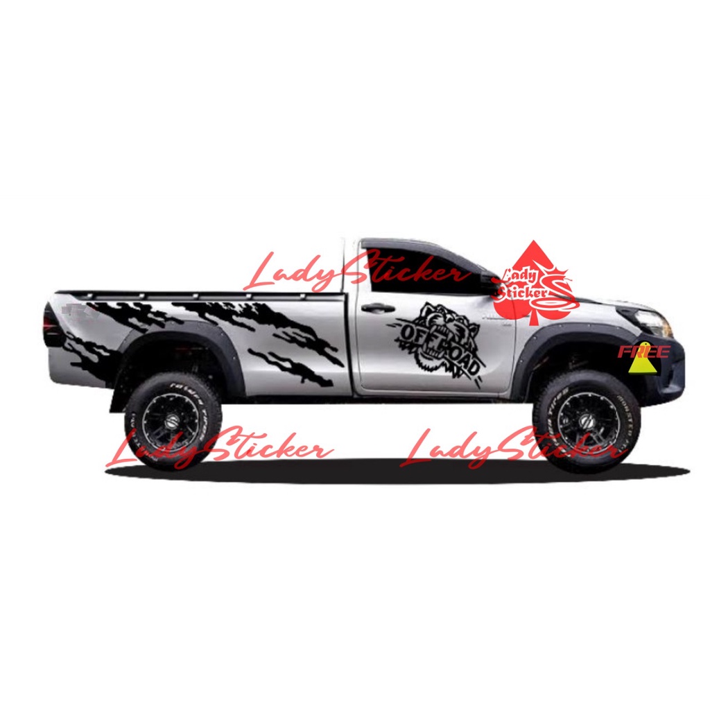 New CAR STICKER TOYOTA HILUX CUTTING STICKER HILUX TRITON RANGER NAVARA ...