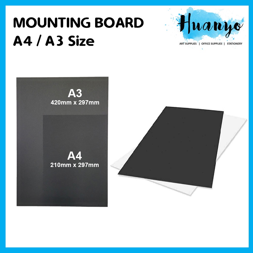 Black Mounting Board (A4, A3 Size) [Modeling / DIY Craft Board, Per PCS ...