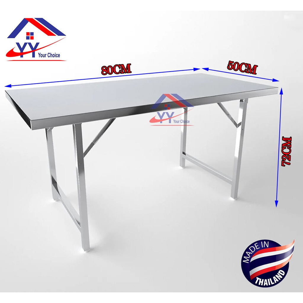 High Quality Stainless Steel Foldable Swing Rectangle Table/Meja Kerja ...