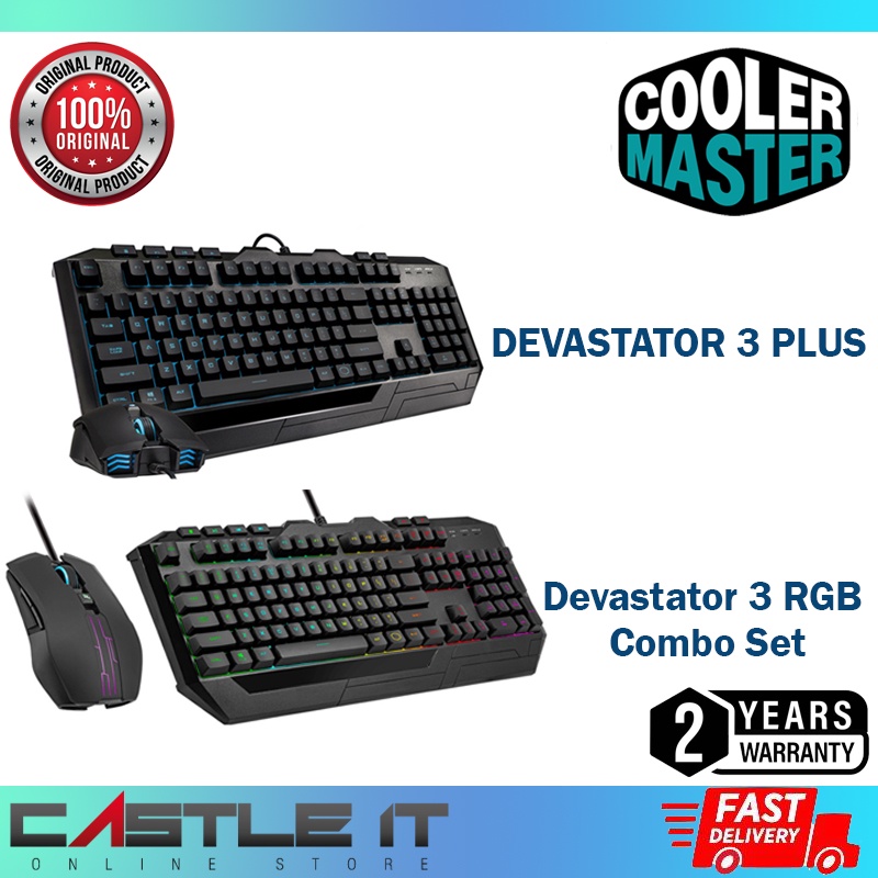Cooler Master DEVASTATOR 3 RGB III Wired Desktop COMBO Set Keyboard Mouse / DEVASTATOR 3 PLUS ...