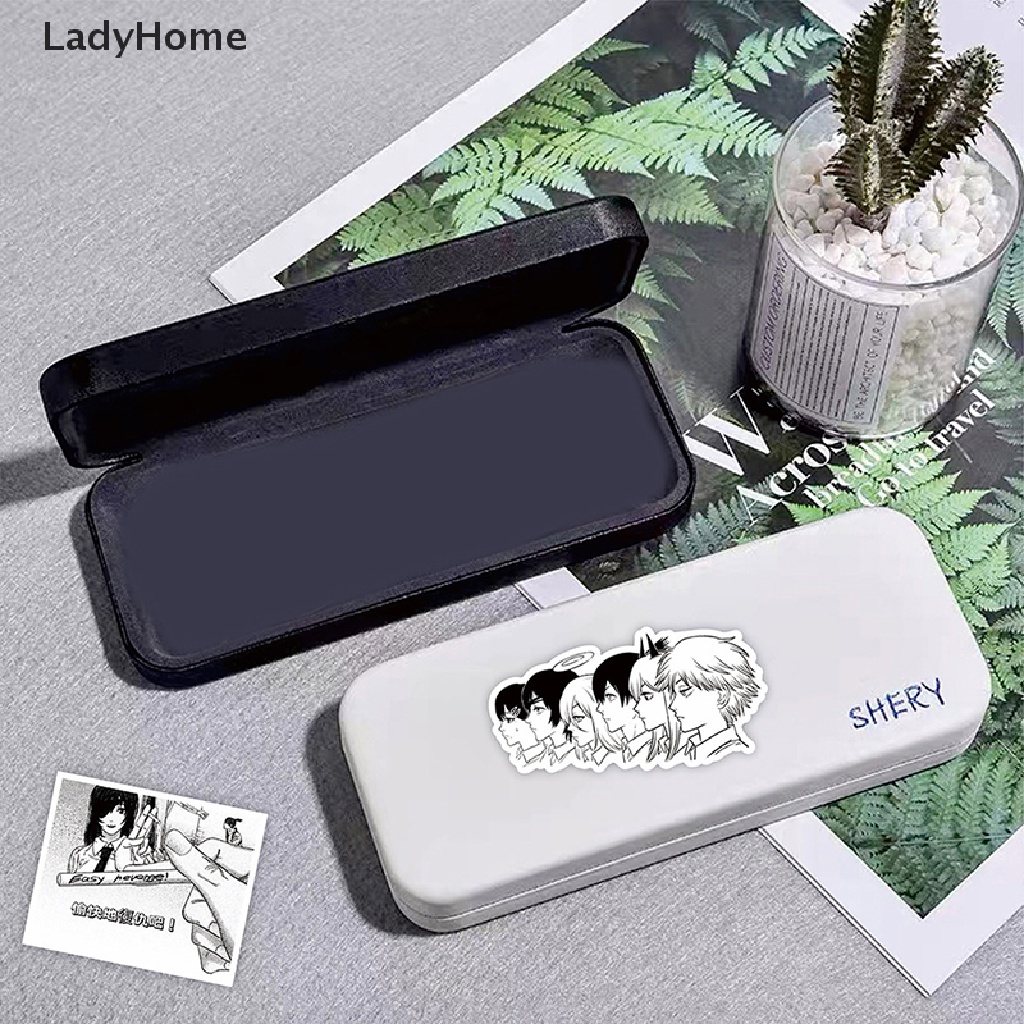 LadyHome 50PCS Black and white Anime Stickers Chain Man Waterproof DIY ...
