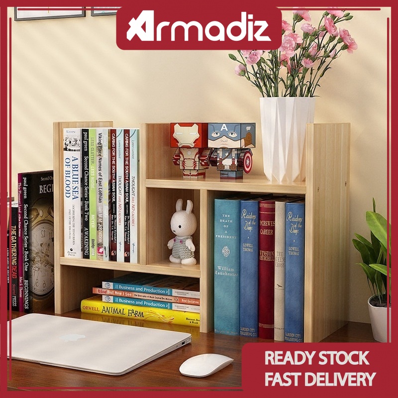 AMZ Rak Buku Table Bookshelf Rack Table Top Bookshelf varied ...