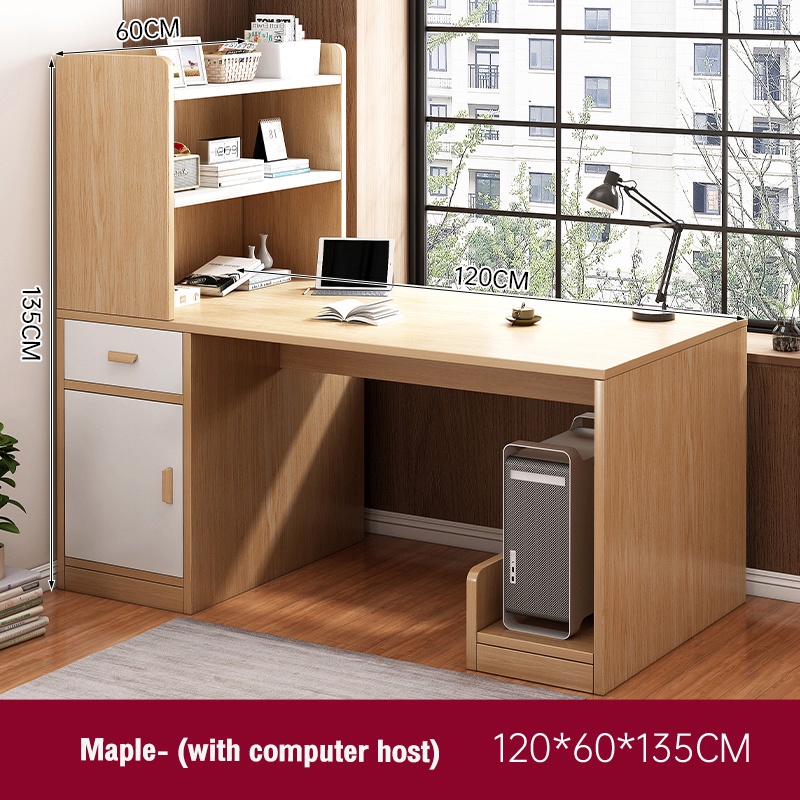 Computer Table Meja belajar Multifunction Study Table With Drawer Study Table With Side ...