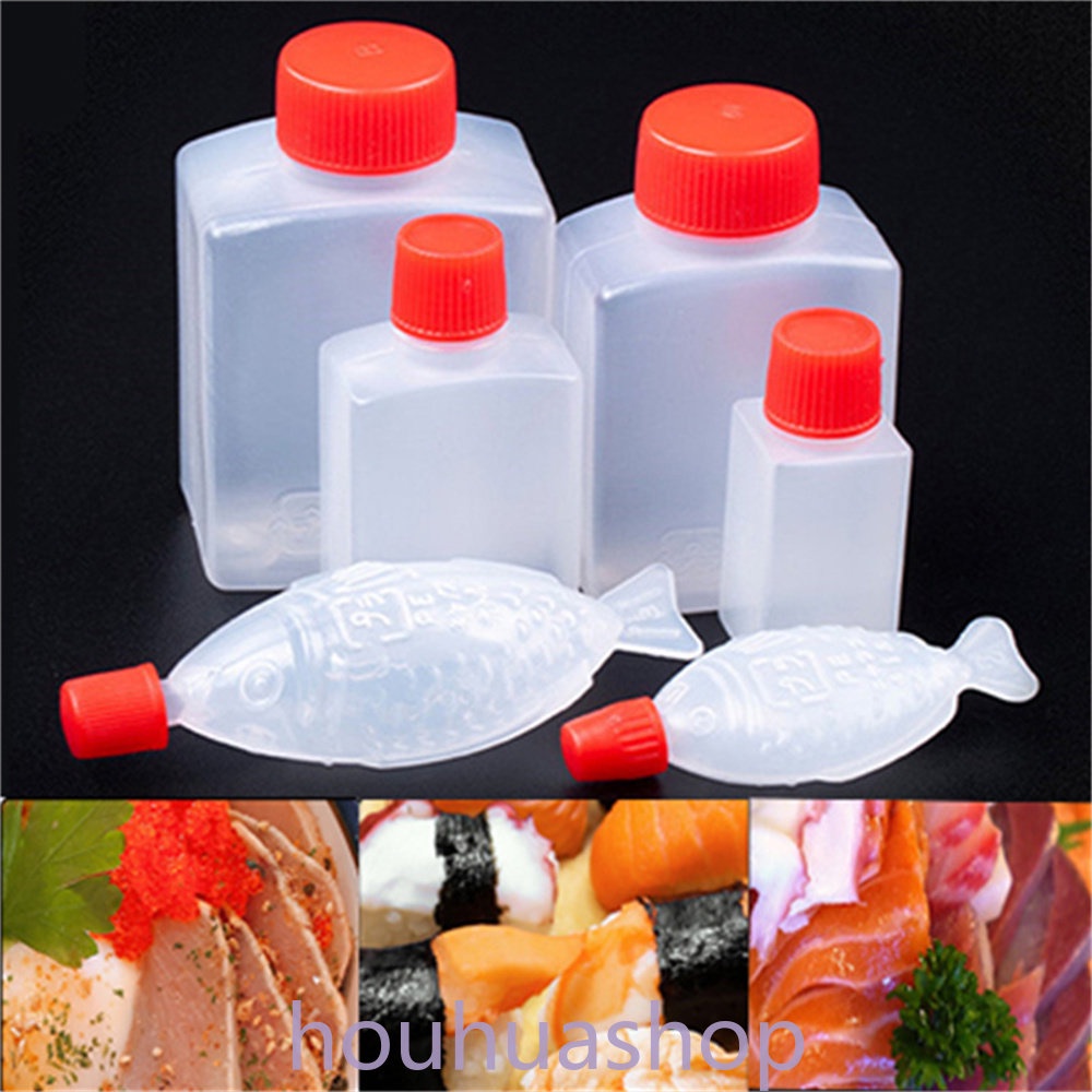 3PCS Fish Shape Sauce Bottle Sushi Tool Condiment Mustard Dispenser ...