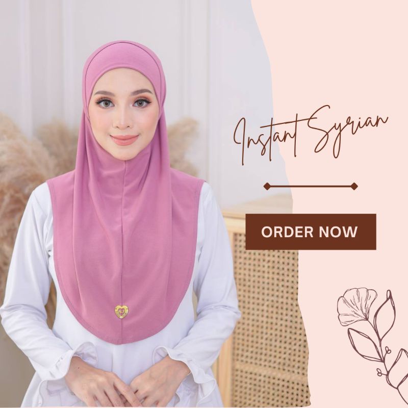 Tudung Instant Syria Plain Ironless XL | Shopee Malaysia