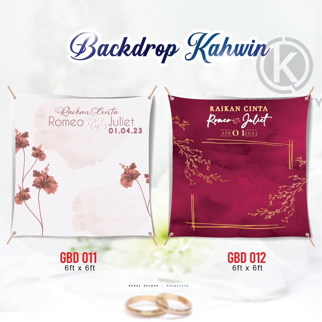 PHOTOBOOTH Kahwin / Backdrop Majlis 8x8 kaki | Shopee Malaysia