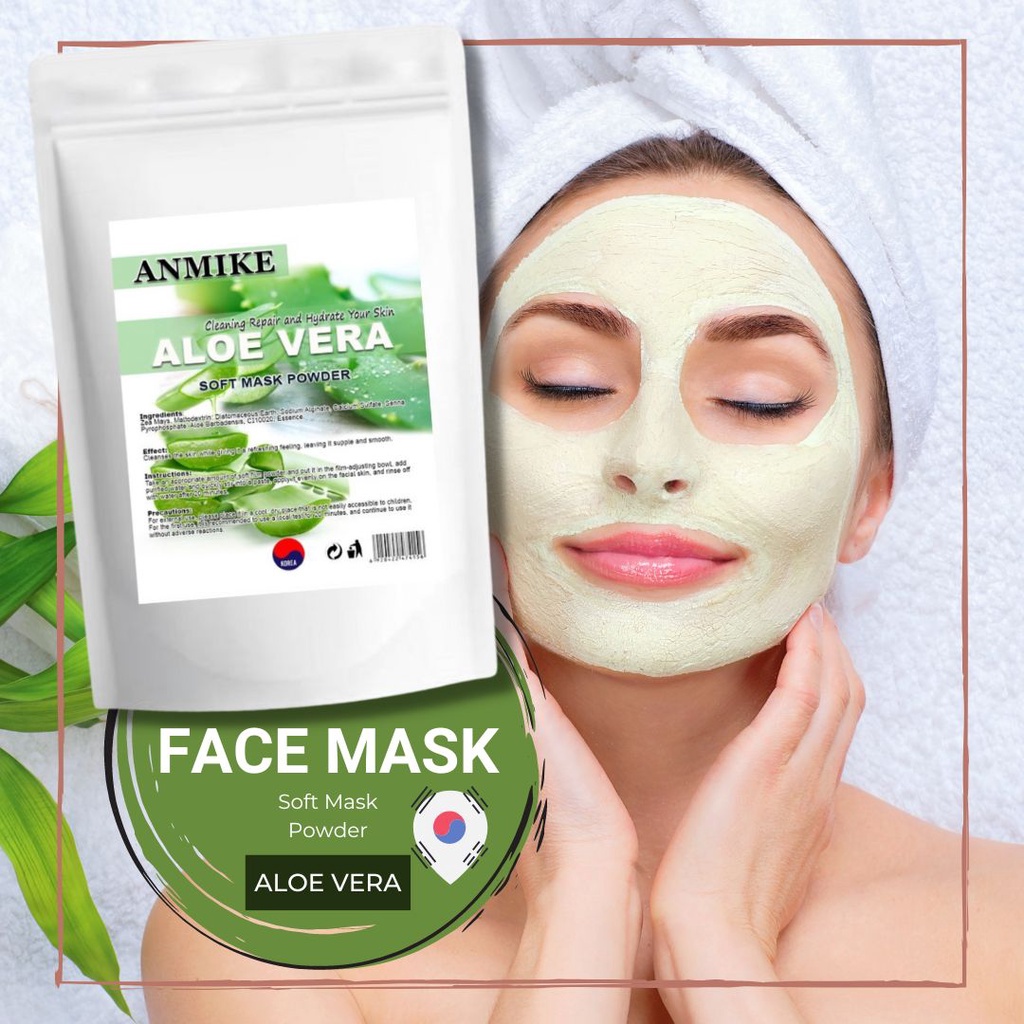 800g ANMIKE Aloe Vera Korea Soft Mask Powder Hydrates and Cleanses Skin ...