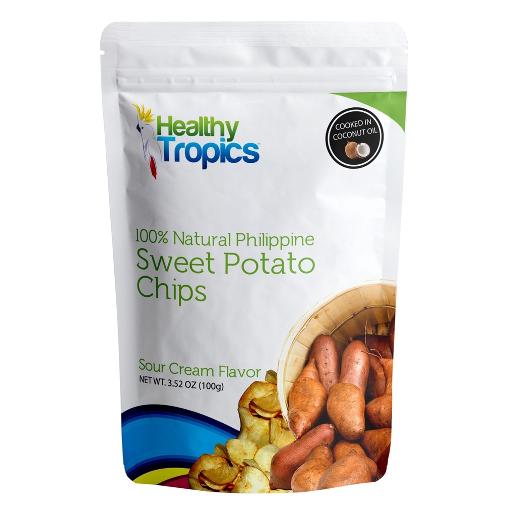 HEALTHY TROPICS Natural Philippine Sweet Potato Chips Sour Cream Flavor ...
