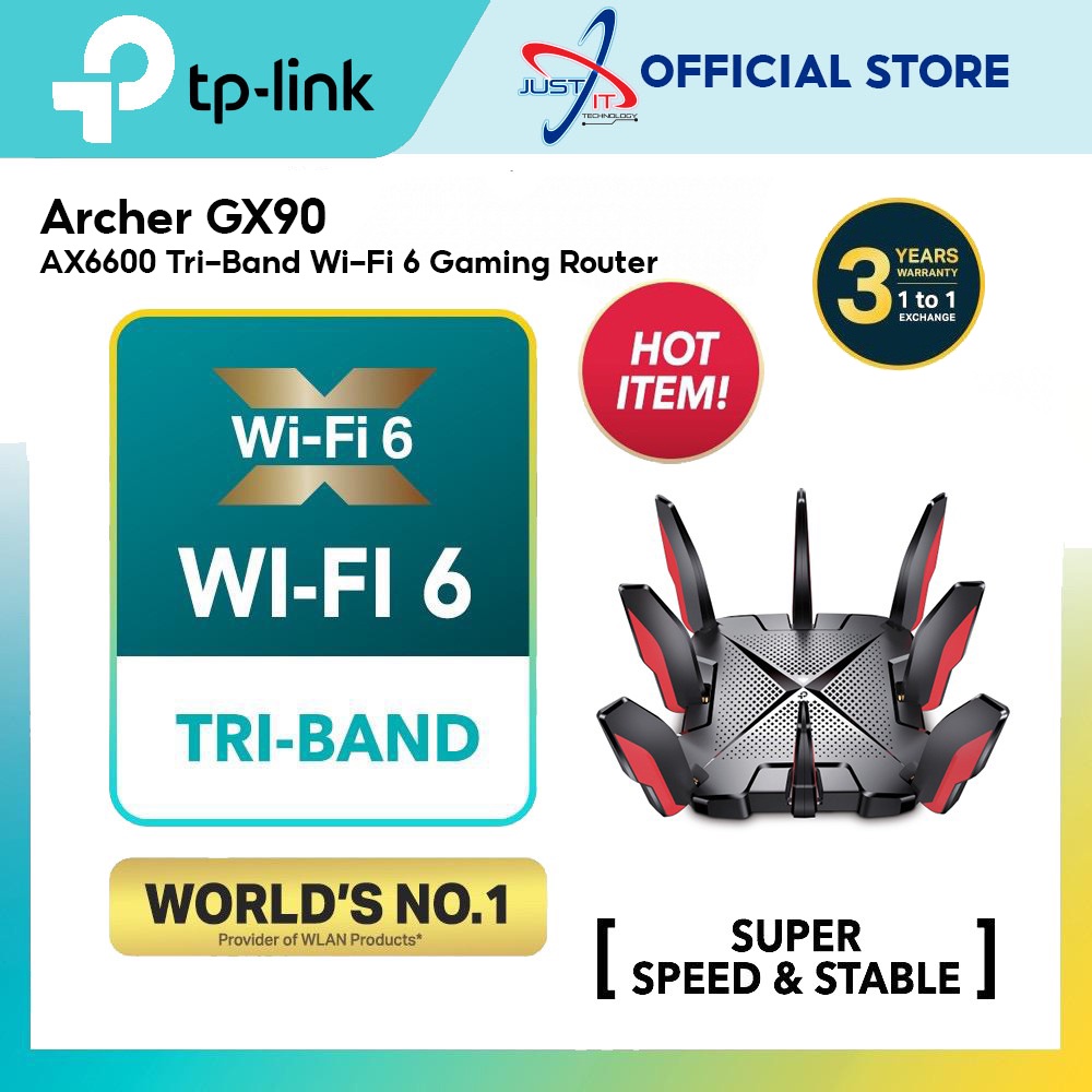 TP-LINK Archer GX90 AX6600 TRI-BAND WI-FI 6 Gaming Router | Shopee Malaysia