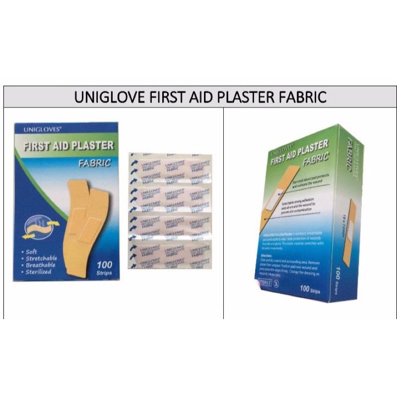 Unigloves First Aid Fabric Plaster 100's hansaplast plaster luka ...