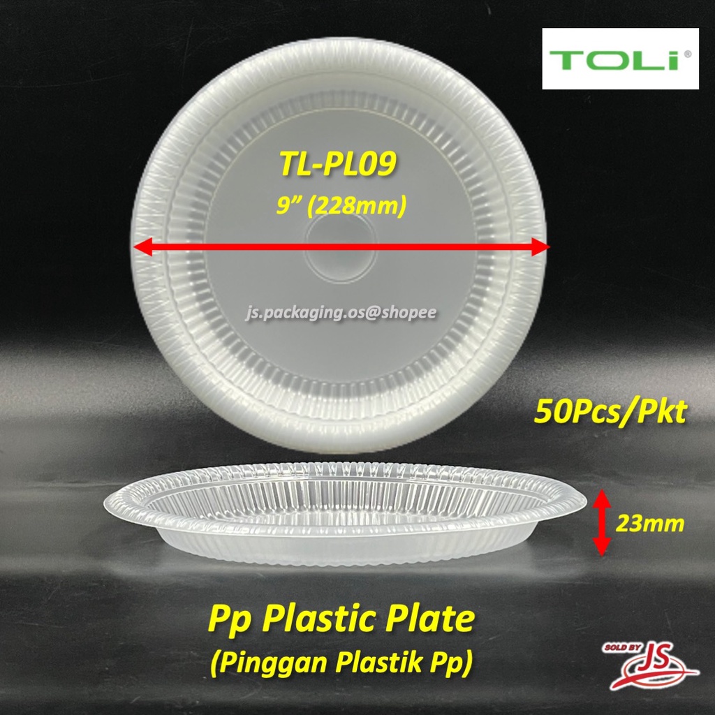PP Plate Plastic Disposable Party Plate [50Pcs] Pinggan Pakai Buang 6 ...