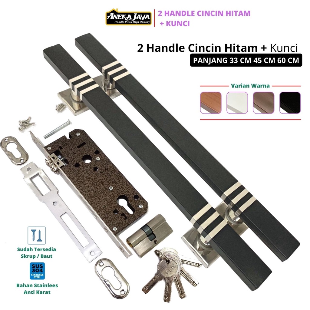 PUTIH HITAM One Set of House Key Door Handles Length 33 cm 45 60 cm ...