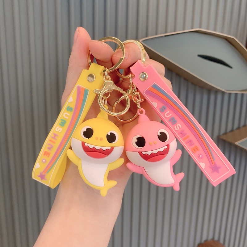 Baby shark keychain fashion design key ring cartoon design keychain bag ...