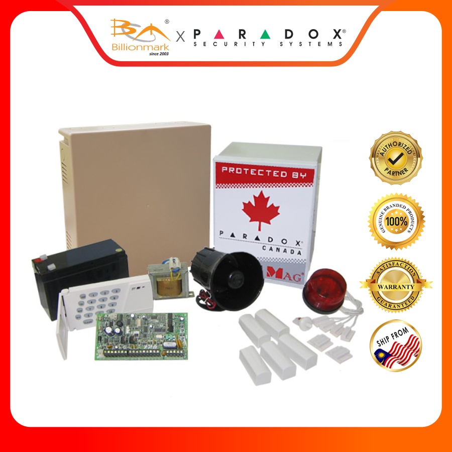 Paradox SP4000 Package 4 Zone Alarm Package Set SP Spectra Series ...