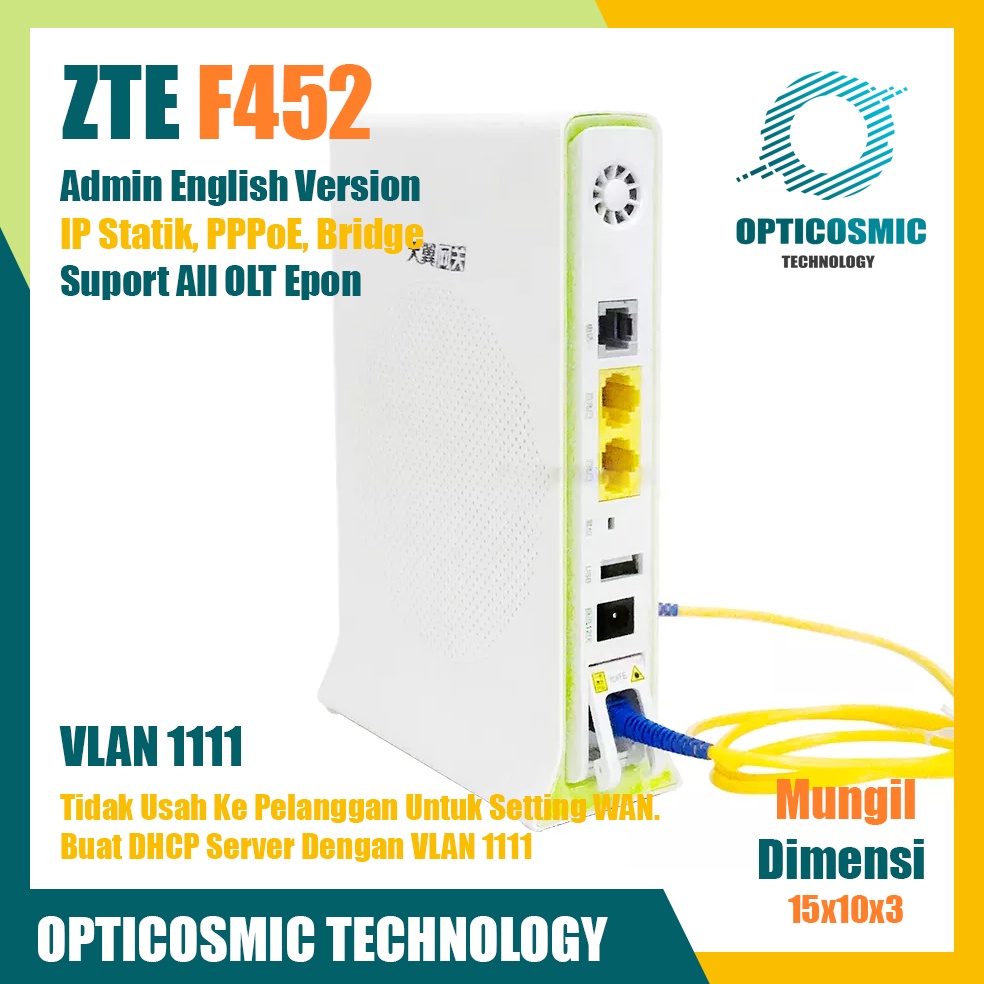 Zte F452 v1 EPON ONT Modem Support Bridge Wifi Second (F460 v6 lose ...