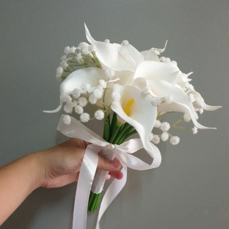 Bunga tangan tunang/Nikah Murah Lily latex 3D kipas | Shopee Malaysia