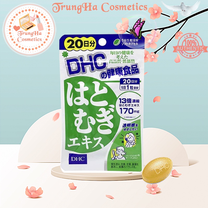 Hatomugi DHC Japanese Whitening Oral Tablet 20 Tablets (20 Days ...