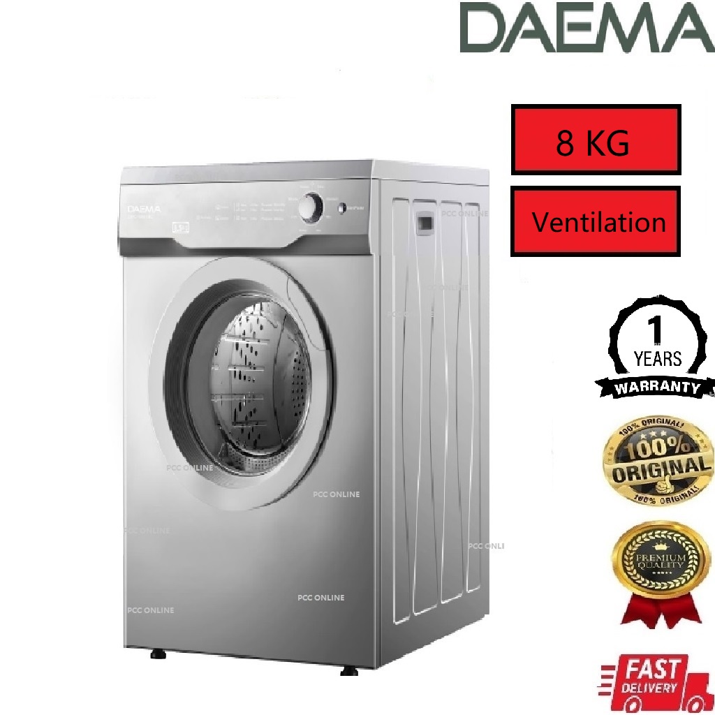 DAEMA Tumble Cloth Dryer/Pengering Baju DWD-0851BC (8.5KG)/DWD-1001BC ...