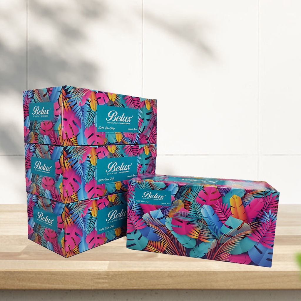Belux Facial Box Tissue 3 PLY (130 Sheets x 4 Boxes) | Shopee Malaysia