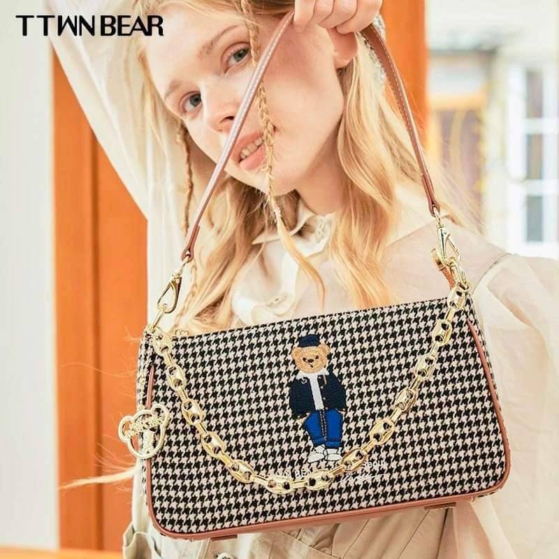 !! TTWN BEAR Bag New Model Shoulder 3 Straps | Shopee Malaysia
