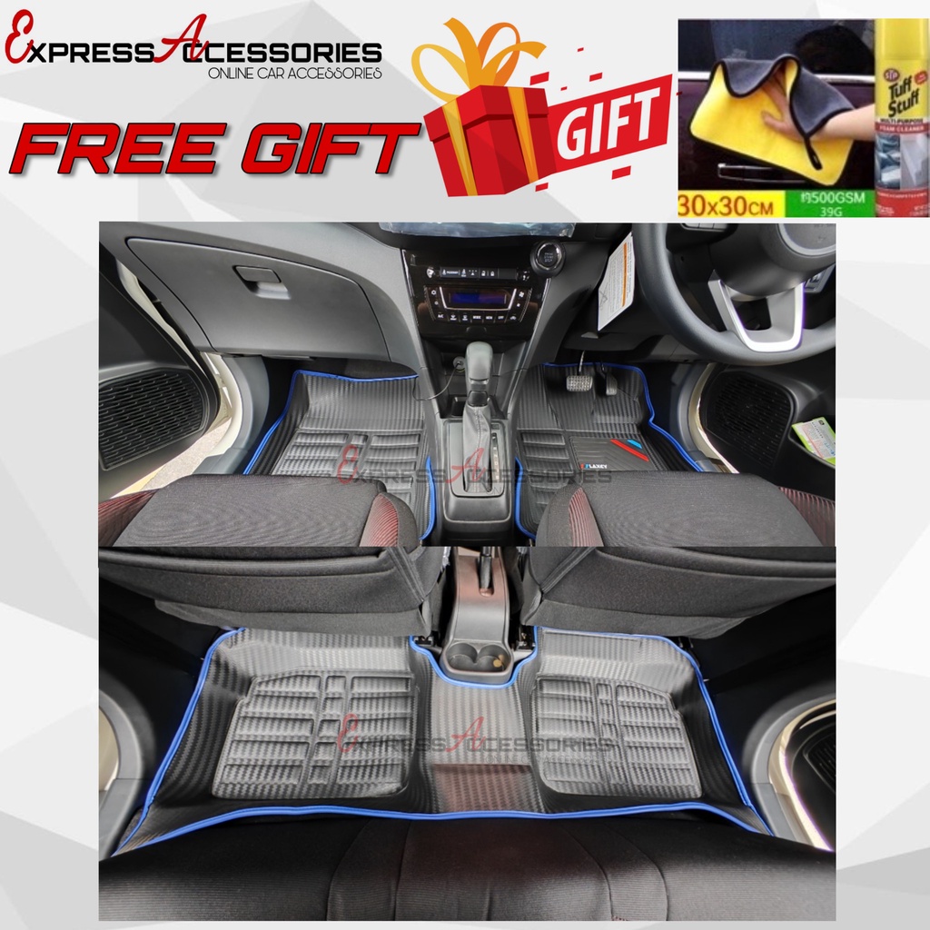2022 (2 colors) MITSUBISHI XPANDER Car 5D Carpet Premium Carbon Custom ...
