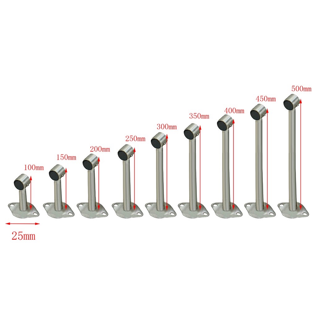 MKR 2pcs 25mm 32mm Stainless Steel Wardrobe Pipe Lever Bracket Rod ...