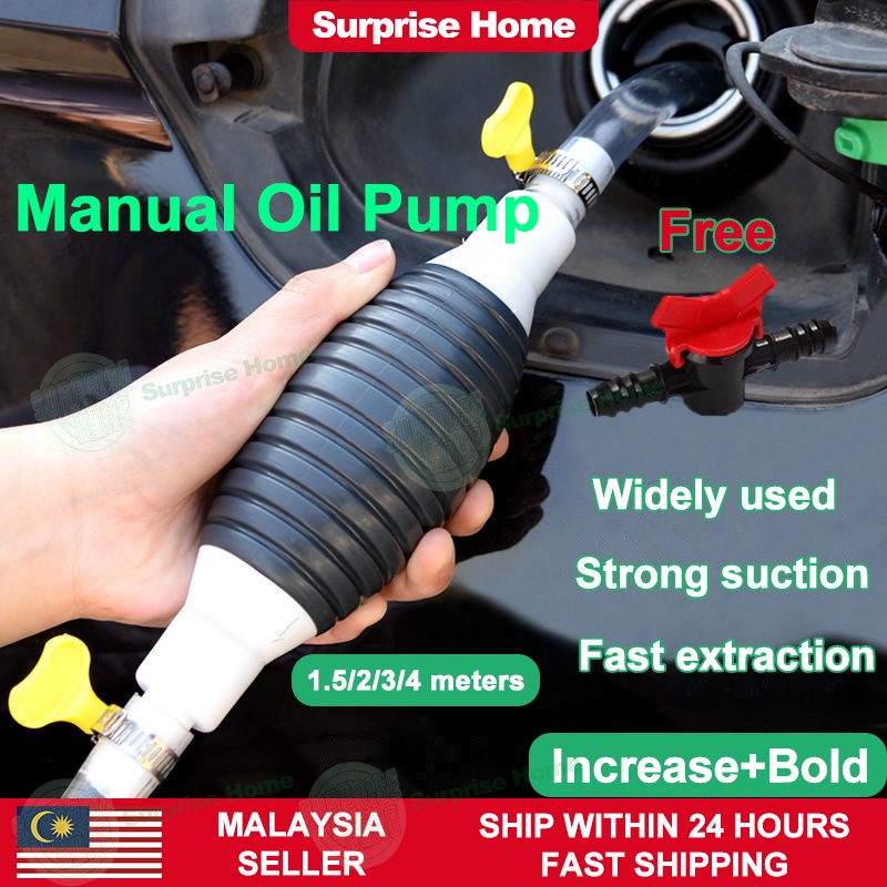 Manual Car water pump Oil motorcycle Pump Draw Water Tank Minyak Pipe ...