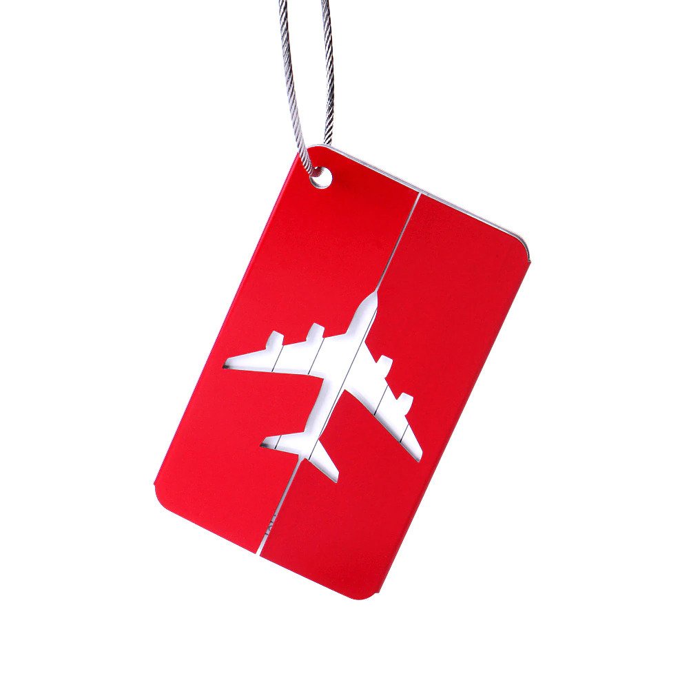 DM Metal Luggage Tags Baggage Suitcases Travel Labels Plane Shape With ...