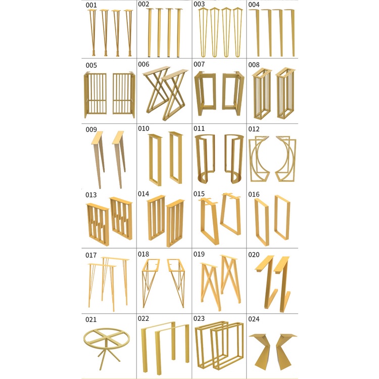 Customized Iron Stainless Steel Table Leg Bracket Metal Foot Bar ...