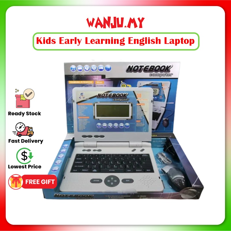 Kids Early Learning English Laptop Computer Komputer Kanak Mainan Budak ...