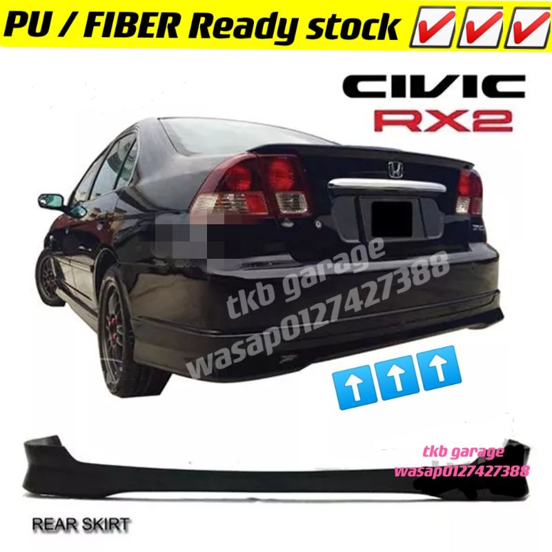 Honda civic 1.7 es rx-2 rear skirt lips | Shopee Malaysia
