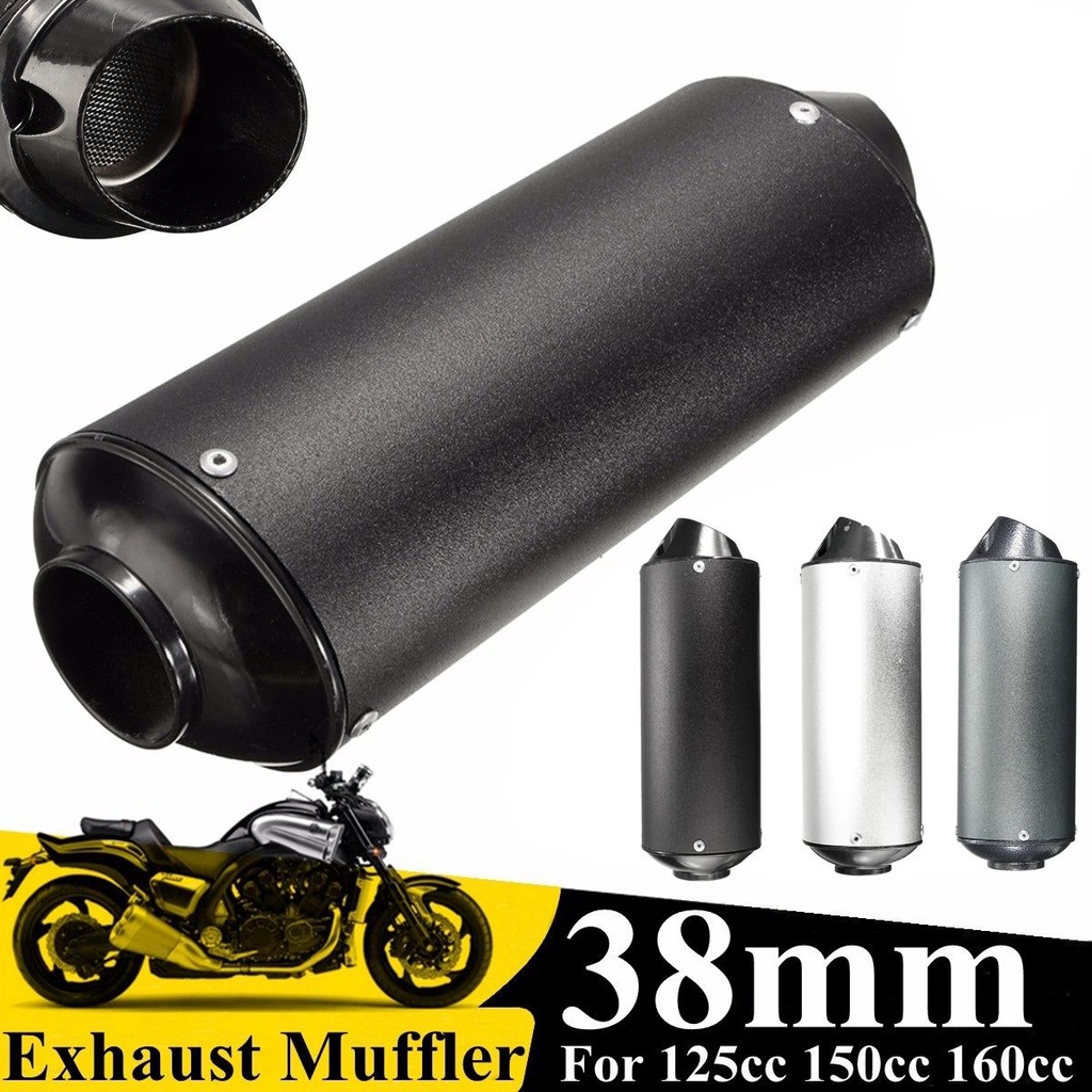 38mm Motorcycle Exhaust Muffler Pipe with Clamp for 125cc 150cc 160cc ...