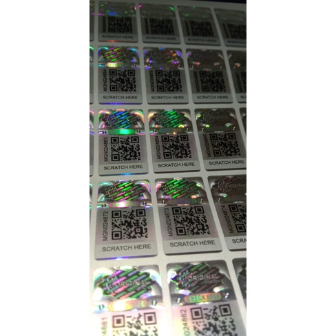 Hologram Sticker QR Code MGN 50-54 pcs/sheet | Shopee Malaysia