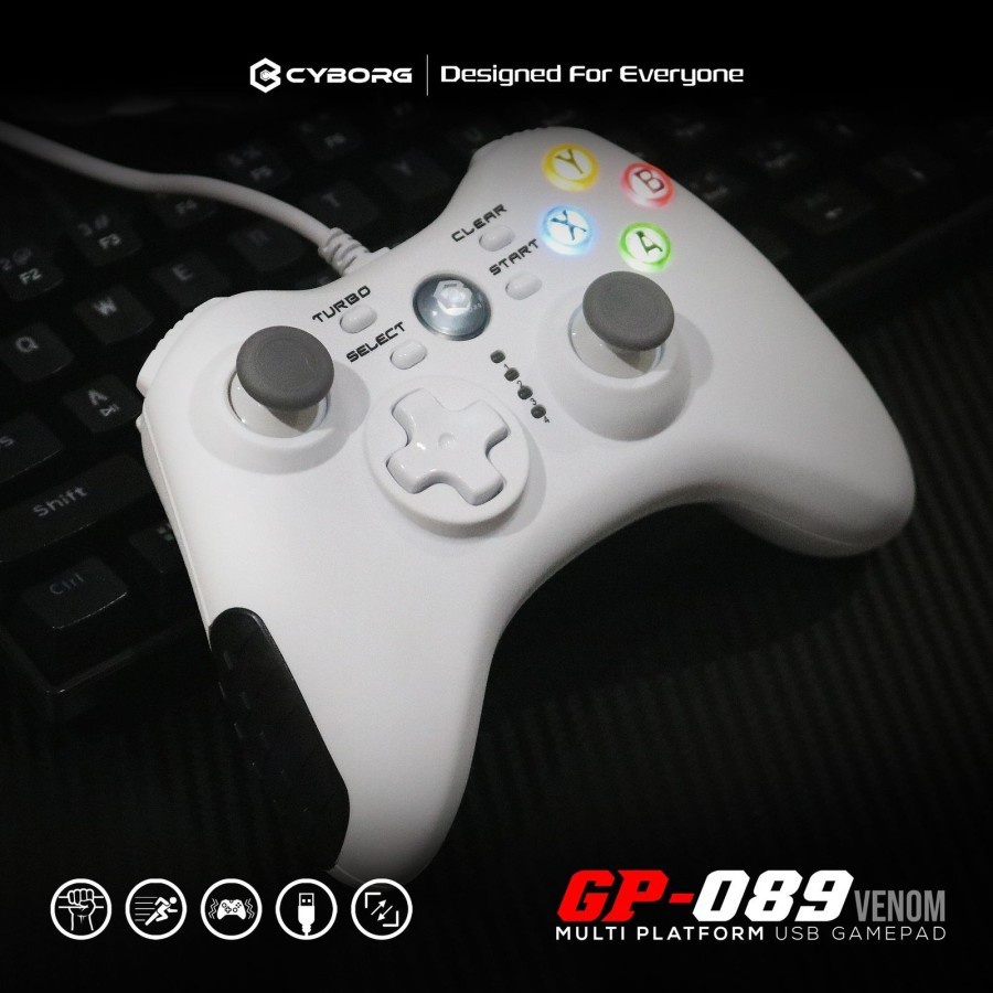 Gamepad / Joystick / Controller CYBORG GP-089 Venom White | Shopee Malaysia